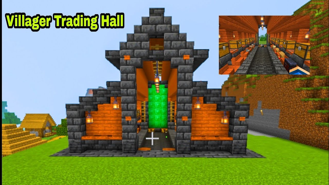 I BUILD A VILLAGER TRADING HALL IN MINECRAFT - YouTube