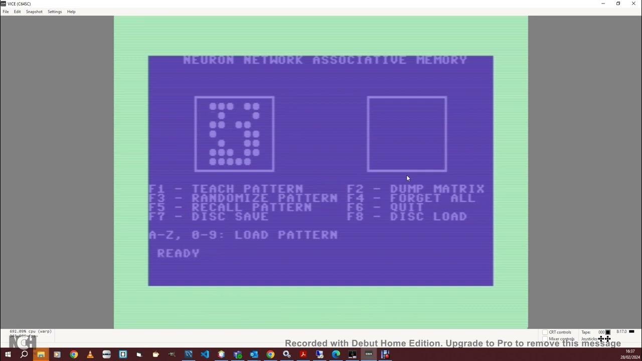 An interesting neural network experiment on c64, in Basic! - YouTube