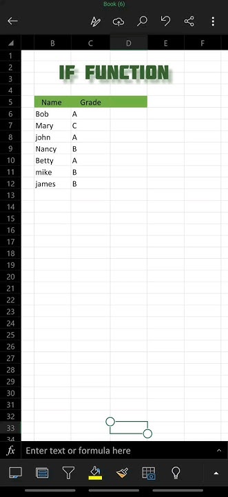 How To Use The If Formula In Excel Mobile Excelformula Ifformula Iffunction Youtube