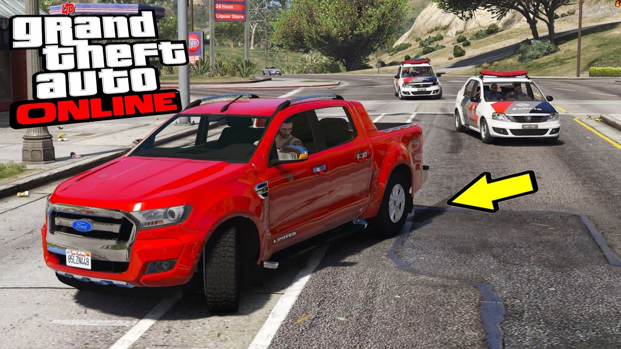 ROLE E FUGA DE FORD RANGER LIMITED 2017 - GTA V MODS - YouTube
