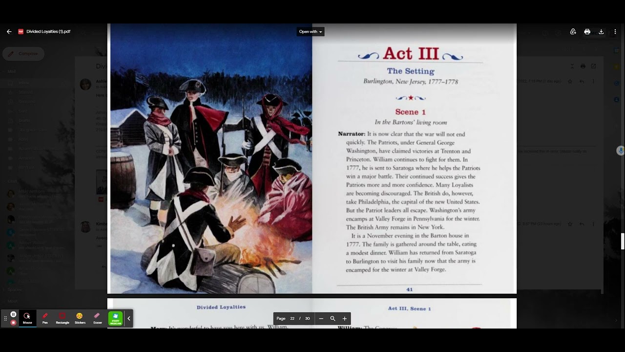 Read Aloud Divided Loyalties Act III, Scene 1 - YouTube