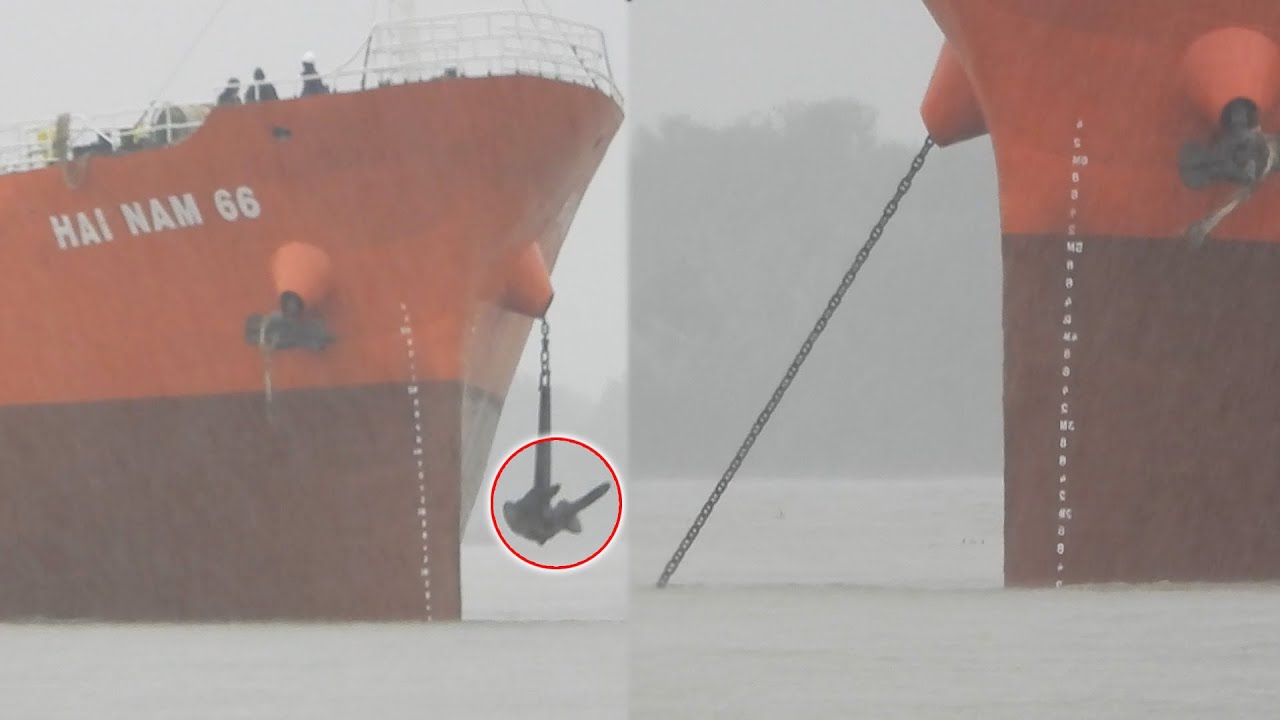 Ship Heaves Up Anchor and Seeks Safety from the Furious Winds - YouTube