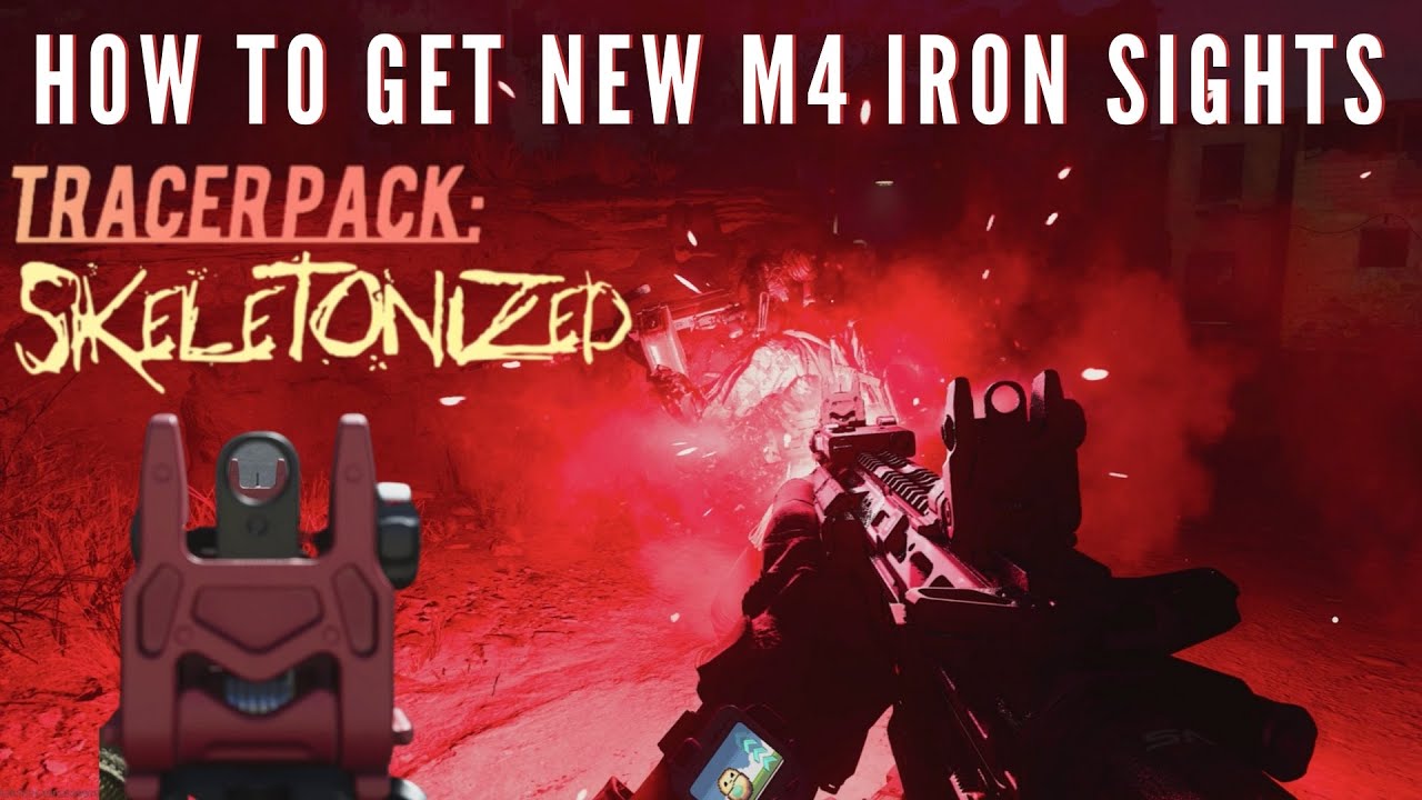 How to get the NEW M4 iron sight MW | Tracer Pack: Skeletonized Preview ...