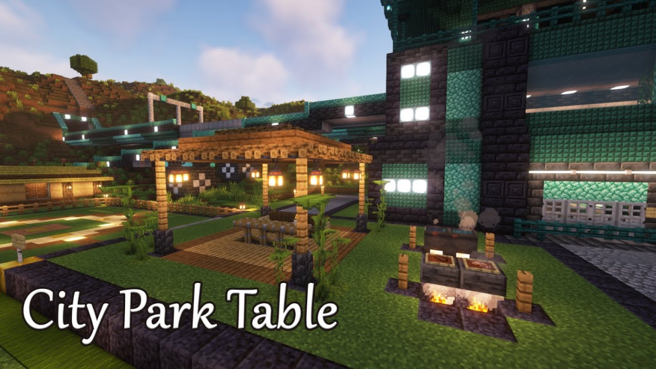 Minecraft Small City Park - Mini Table Zone - YouTube