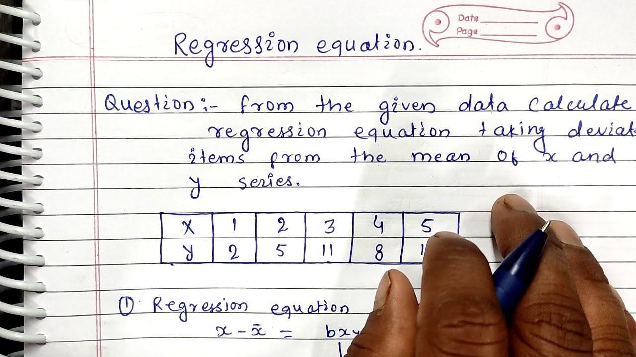 regression equation ||regression equation BCA BTech mtech student || - YouTube