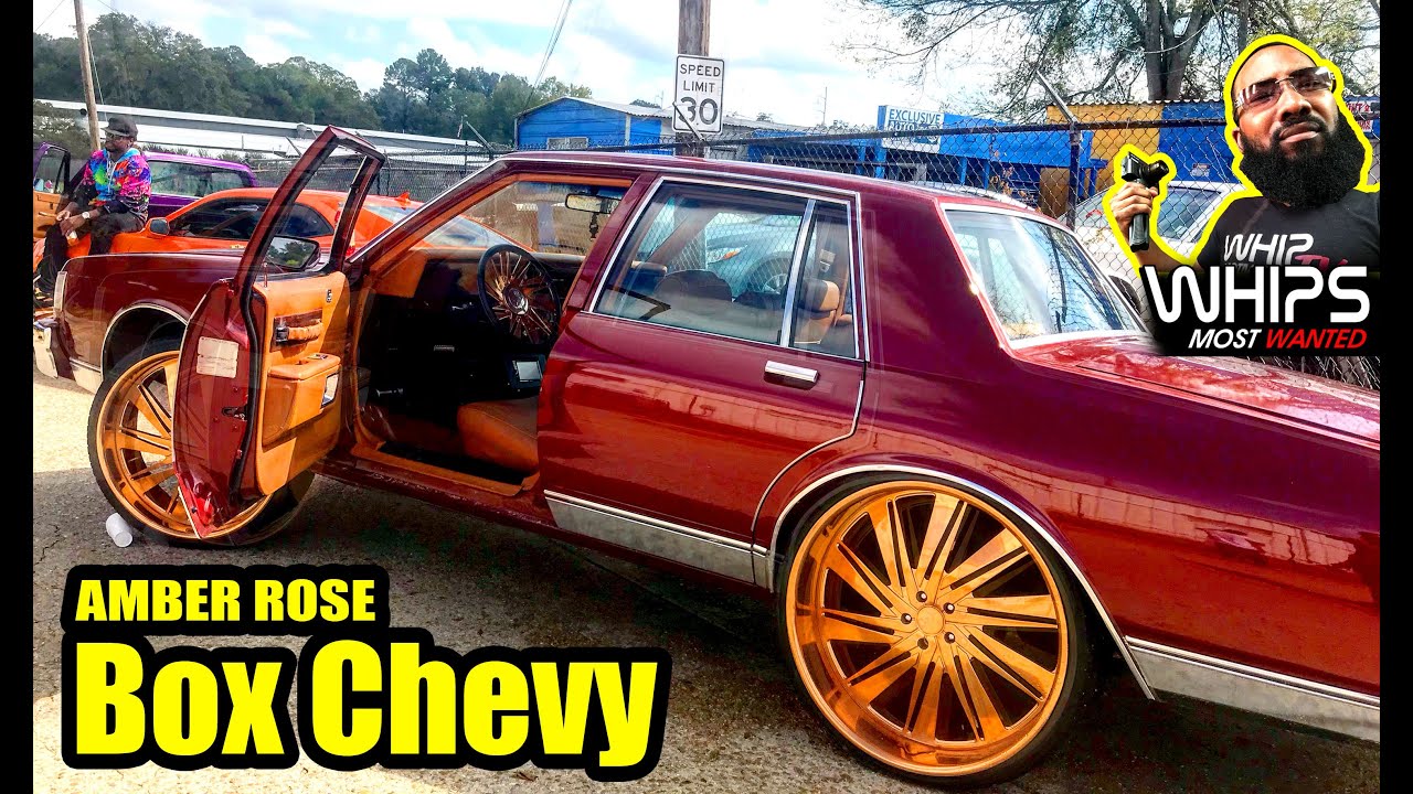 WhipsMostWanted: AMBER ROSE the Box Chevy on ROSE GOLD 26s - YouTube