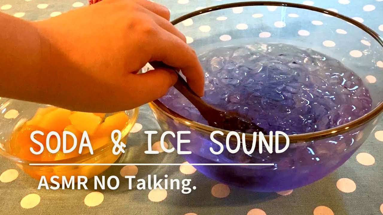 Making soda drinks with ice. fizzy & popping sound. ASMR NO Talking ...