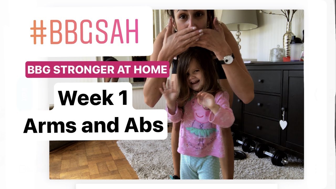 KAYLA ITSINES || BBG STRONGER AT HOME || Arms and Abs WEEK 1 - YouTube
