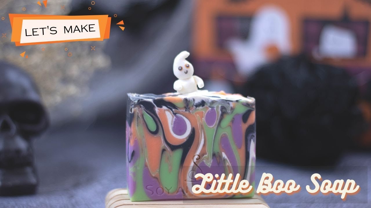 Little Boo Halloween Soap Bar PLUS making Soap Dough Ghosts - YouTube