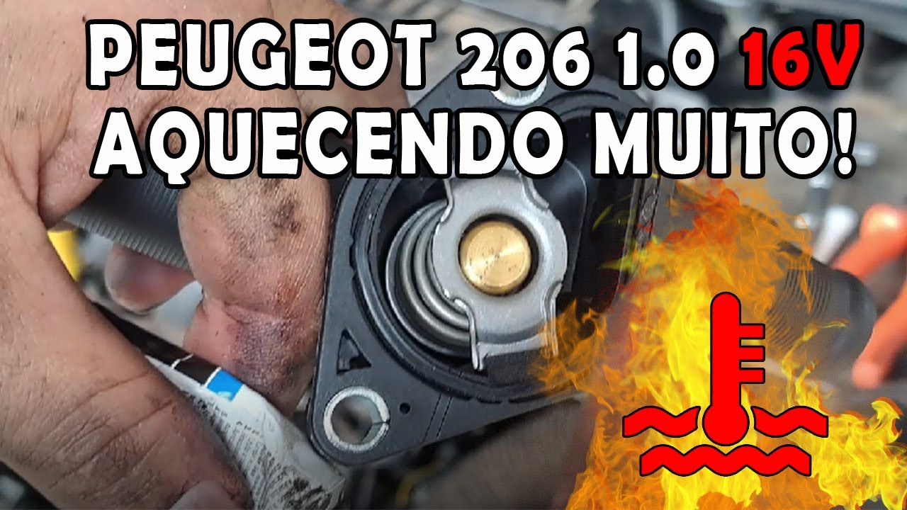 COMO TROCAR A VÁLVULA TERMOSTÁTICA DO PEUGEOT 206 1.0 16V - YouTube
