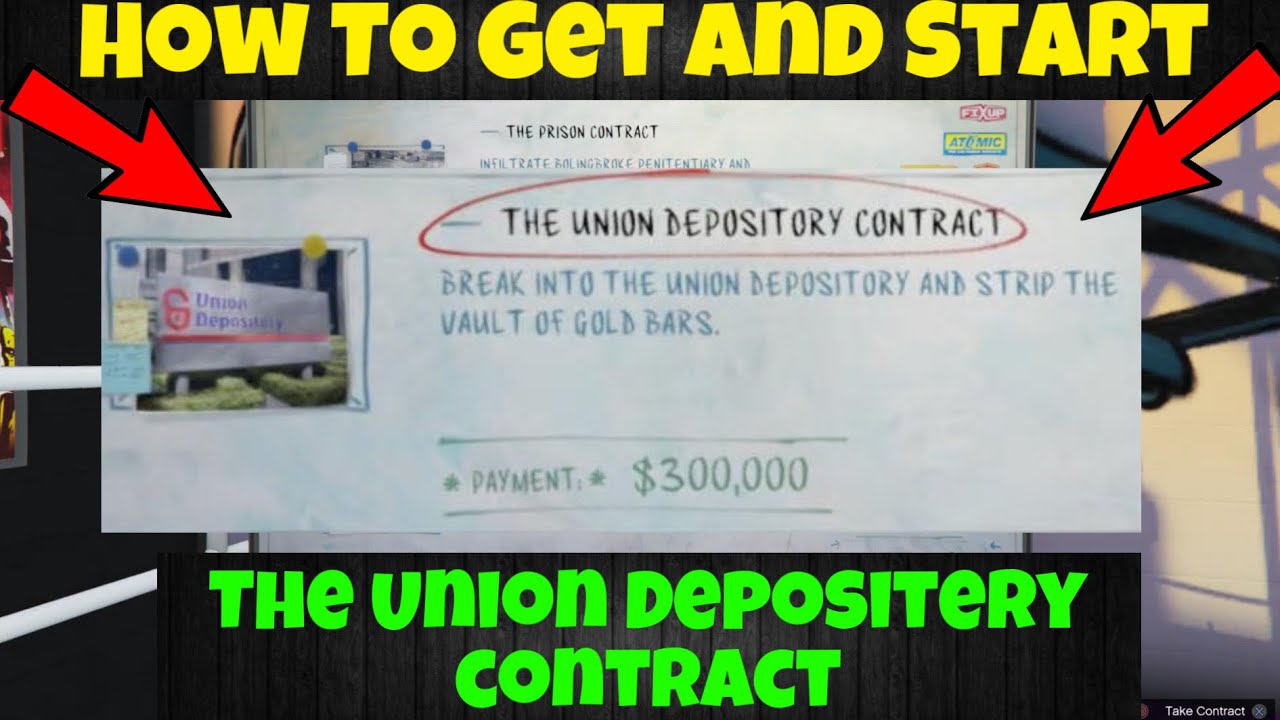 How To Get Union Depository contract And Start It - Gta Online - YouTube
