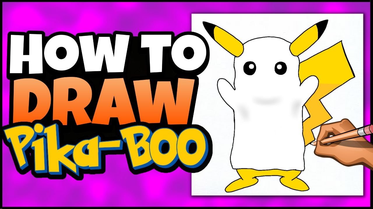 👻How to Draw Pika-BOO 👻 Pokémon | Halloween Art for Kids | Step by Step ...