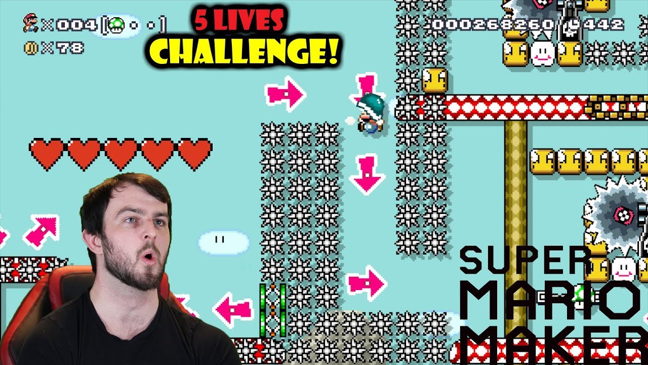 The 5 Lives Challenge Run! - Super Mario Maker - YouTube