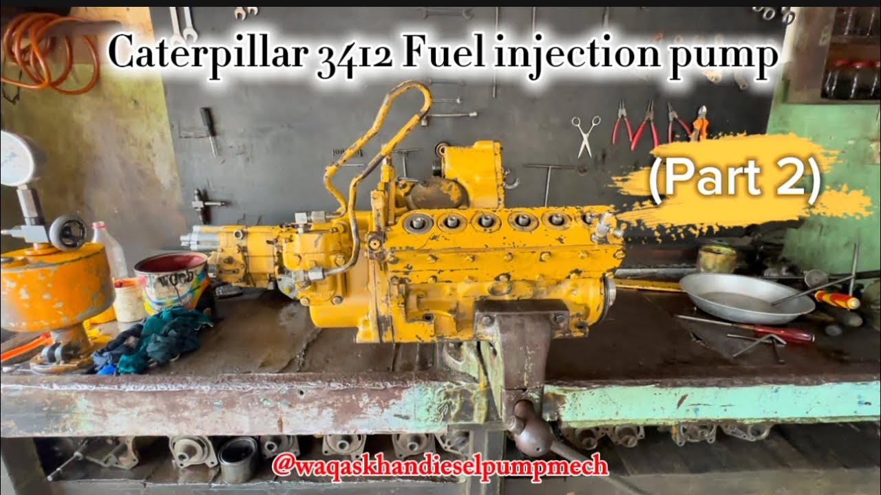 Caterpillar 3412 Fuel Injection Pump Service (Part 2) - YouTube