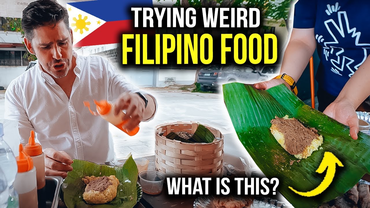 FOREIGNER reacts to WEIRD FILIPINO FOOD in Manila - YouTube