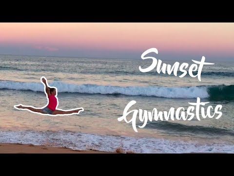 Sunset Gymnastics | Gymnastics on the beach! - YouTube