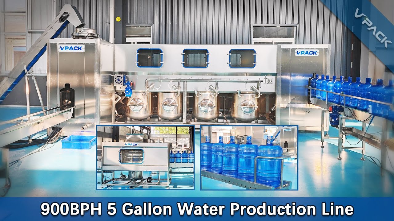Automatic 5Gallon water refilling machine 20L bottle neck label shrink ...