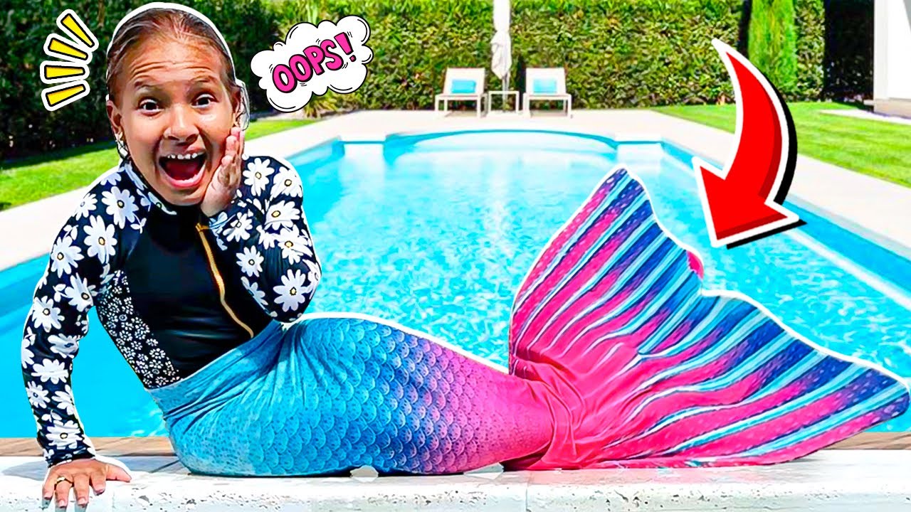 Gatinha das Artes virou SEREIA AQUÁTICA por um dia | Funny Stories for ...