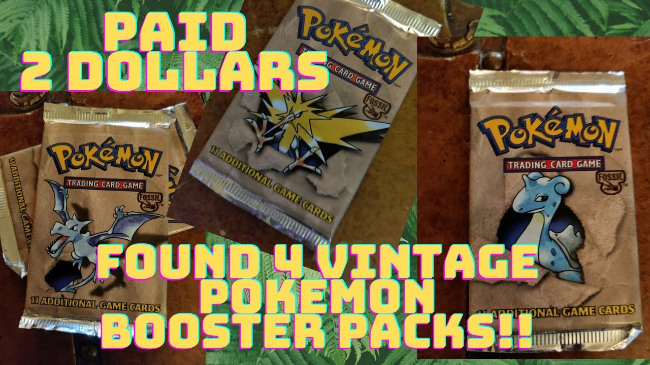 We Found 4 Vintage Pokemon Booster Packs At A Yard Sale - YouTube