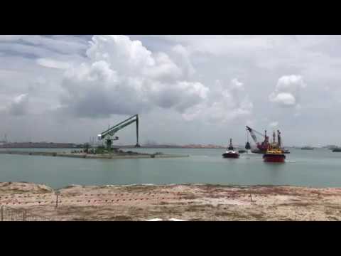 Ground-breaking ceremony for Tuas Port - YouTube