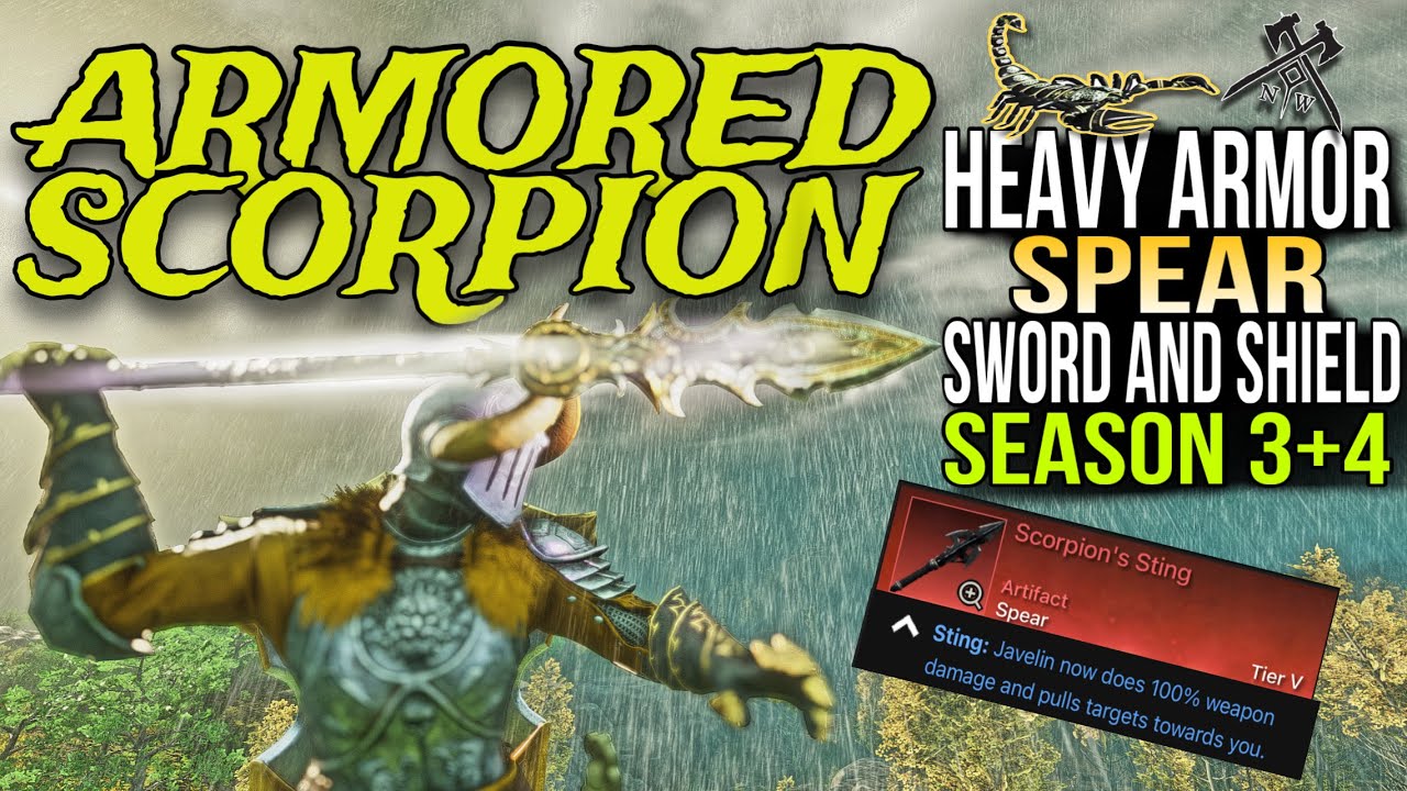 New World ARMORED SCORPION Build - Heavy Armor Spear SnS - YouTube