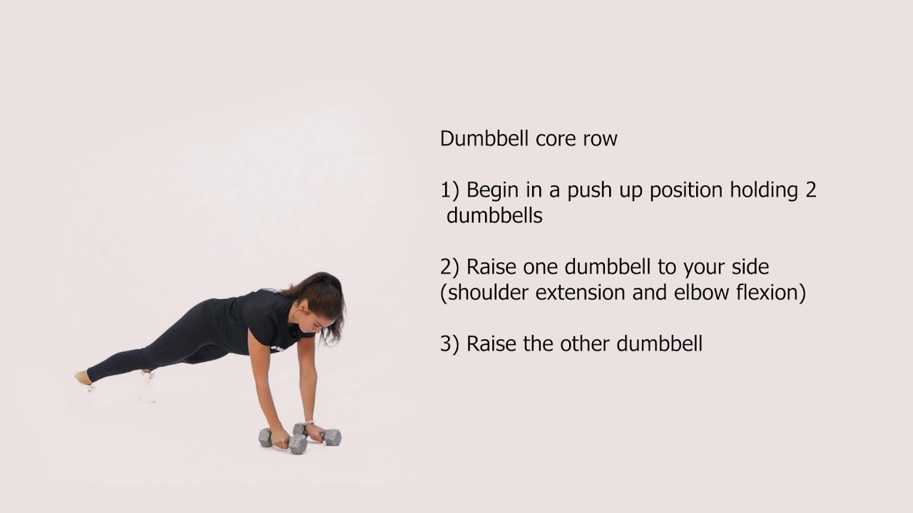 Dumbbell core row - YouTube