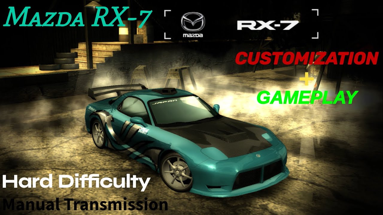 NFS Most Wanted 2005 | Mazda RX-7 | Customization & Gameplay | Hard ...
