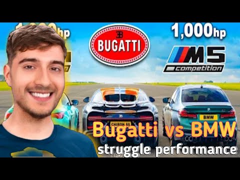 Bugatti Chiron Super Sport vs BMW M4 and M5: an unprecedented competition
