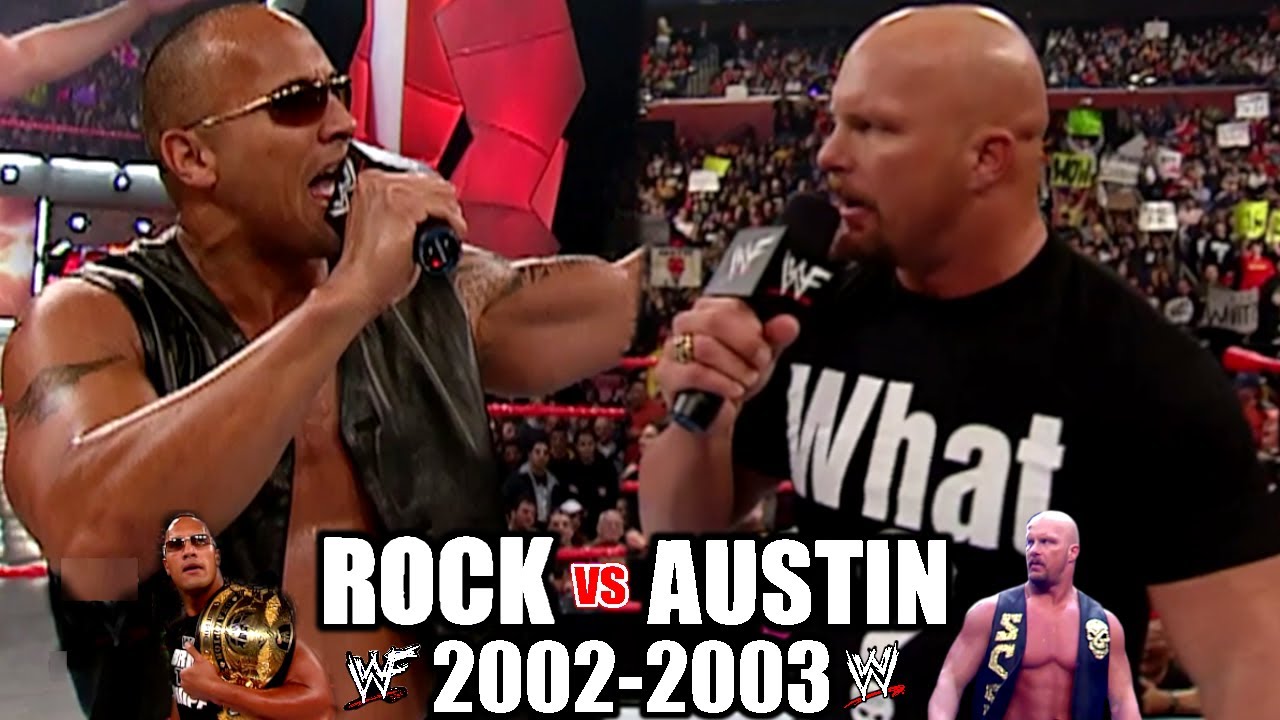 The Rock vs. Stone Cold Steve Austin - 2002-2003 Full Years Head To ...