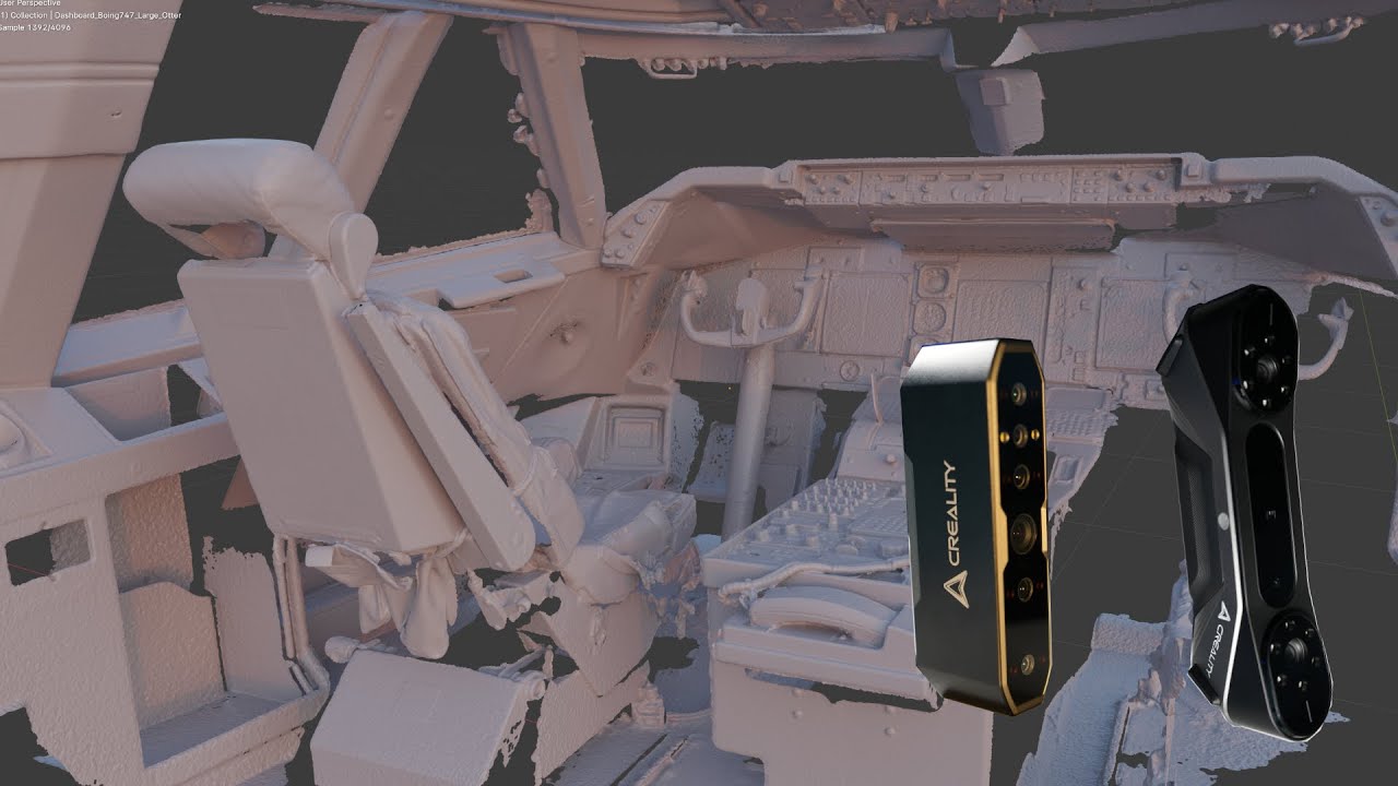 Creality Scan Otter and Raptor Showcase - Boeing 747 Cockpit Scanning ...