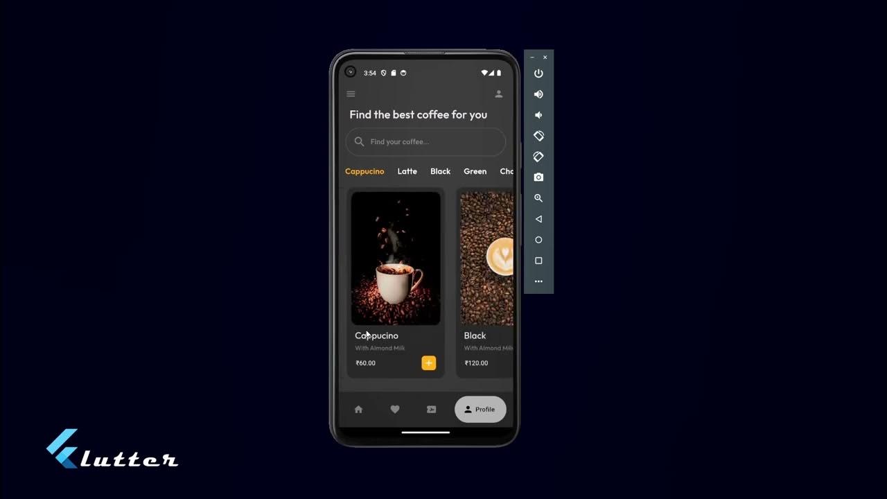 Coffee Shop | UI Design | Developed with flutter | Dart programming language. - YouTube