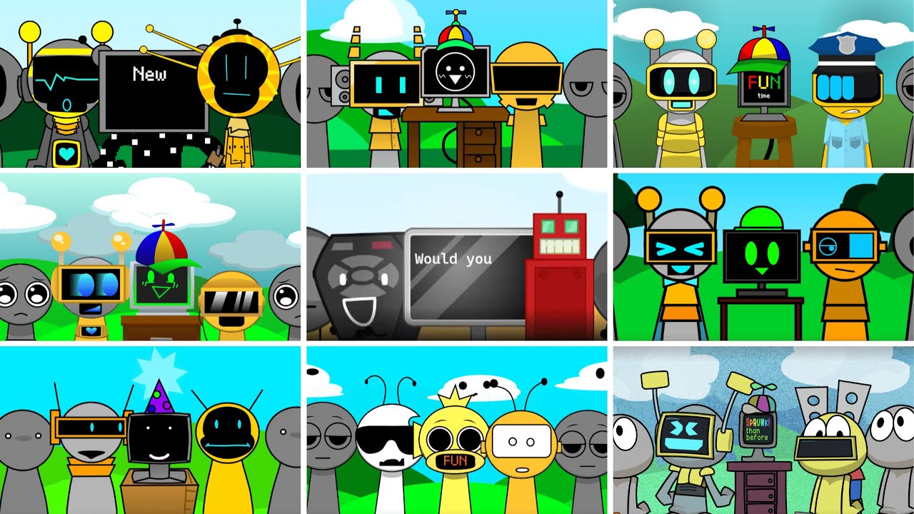 Incredibox Sprunki MIX OF ROBOTS - FUN BOT and Mr FUN COMPUTER and ...