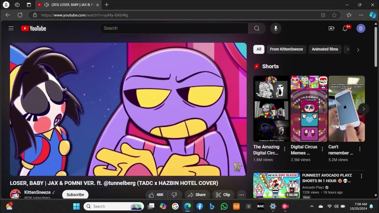 pomni and jax singing part 3 - YouTube