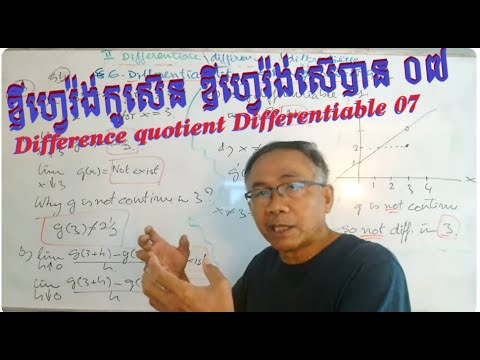 Math (Tutor + review) #6b Drill 58/ Difference quotient- Differentiable 07 (21 Sept 2024) - YouTube