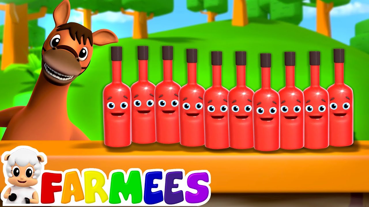 Ten Red Bottles | Nursery Rhymes | Preschool Music | Learn Counting ...