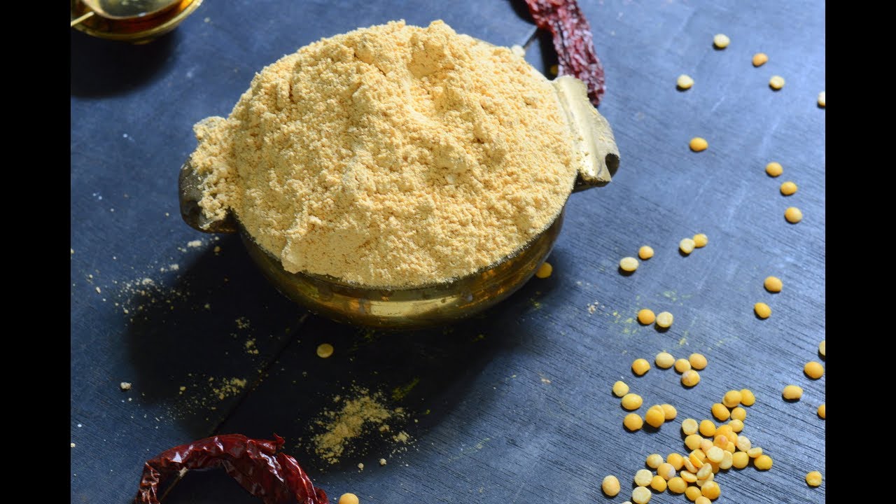 Paruppu podi/ Dal powder/ Lentils powder with spices for Rice - YouTube