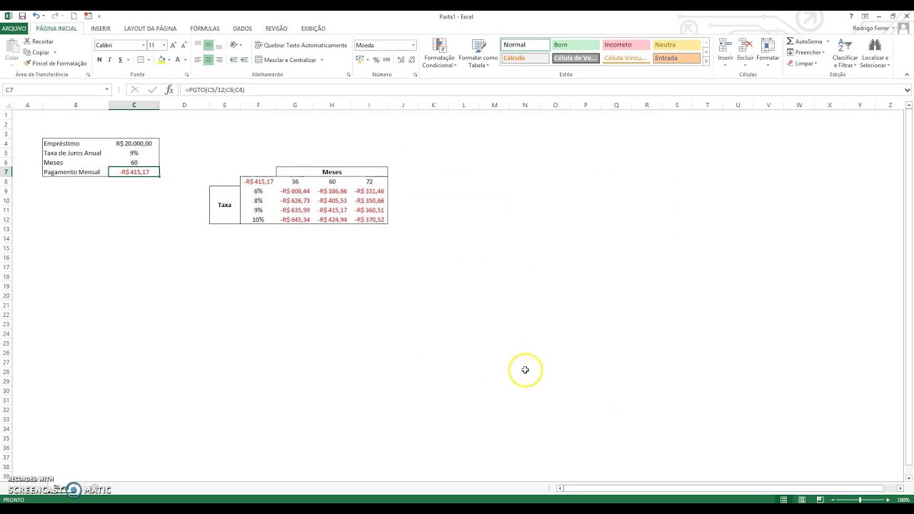 Tutorial Excel - Cálculo Automático ou Manual das Fórmulas - YouTube