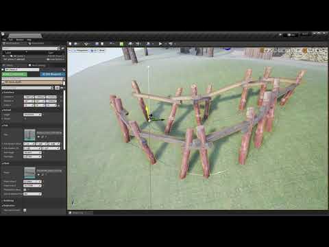 Procedural fence generator blueprint in Unreal Engine - YouTube