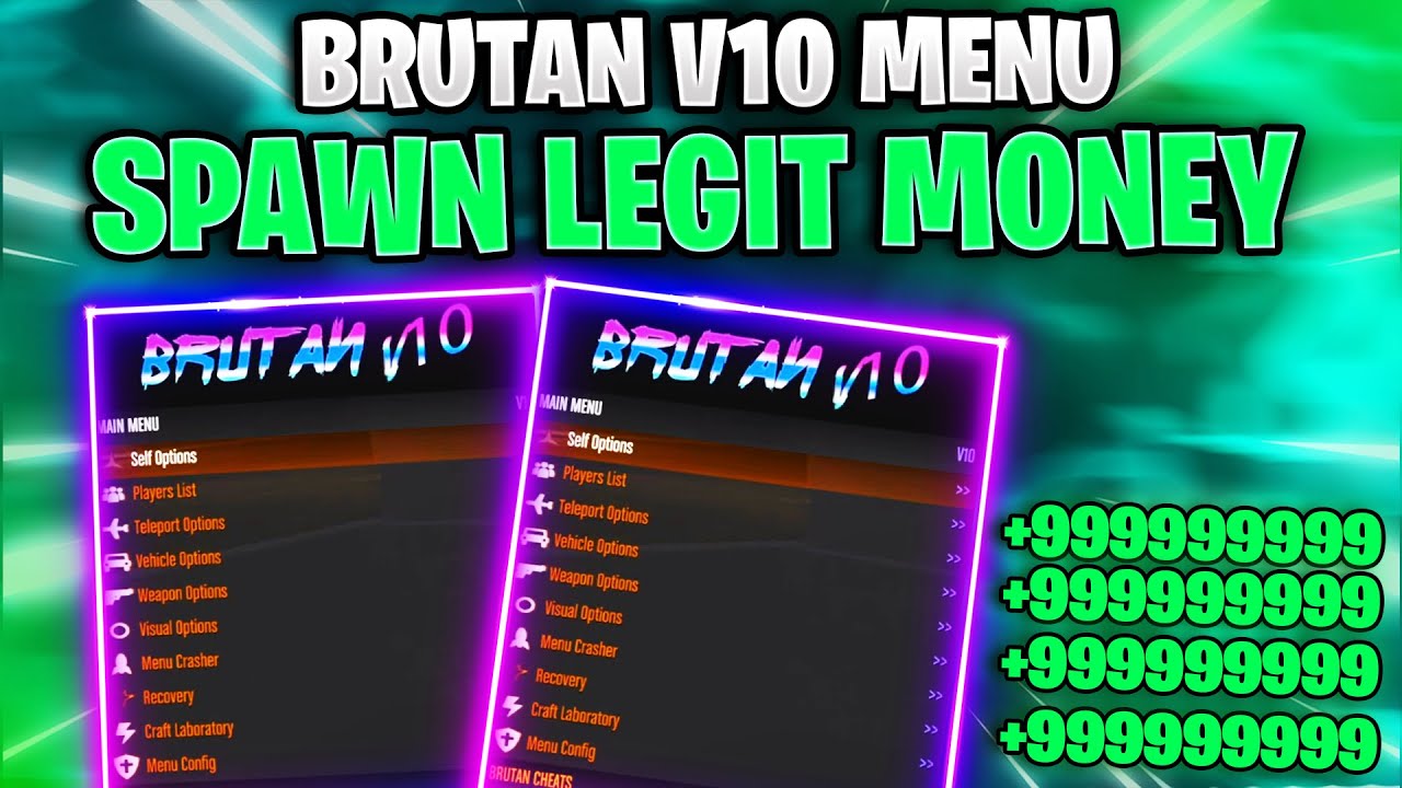 FiveM Cheat | Brutan V10 Menu | Spawn LEGIT Money | Steal Inventories ...