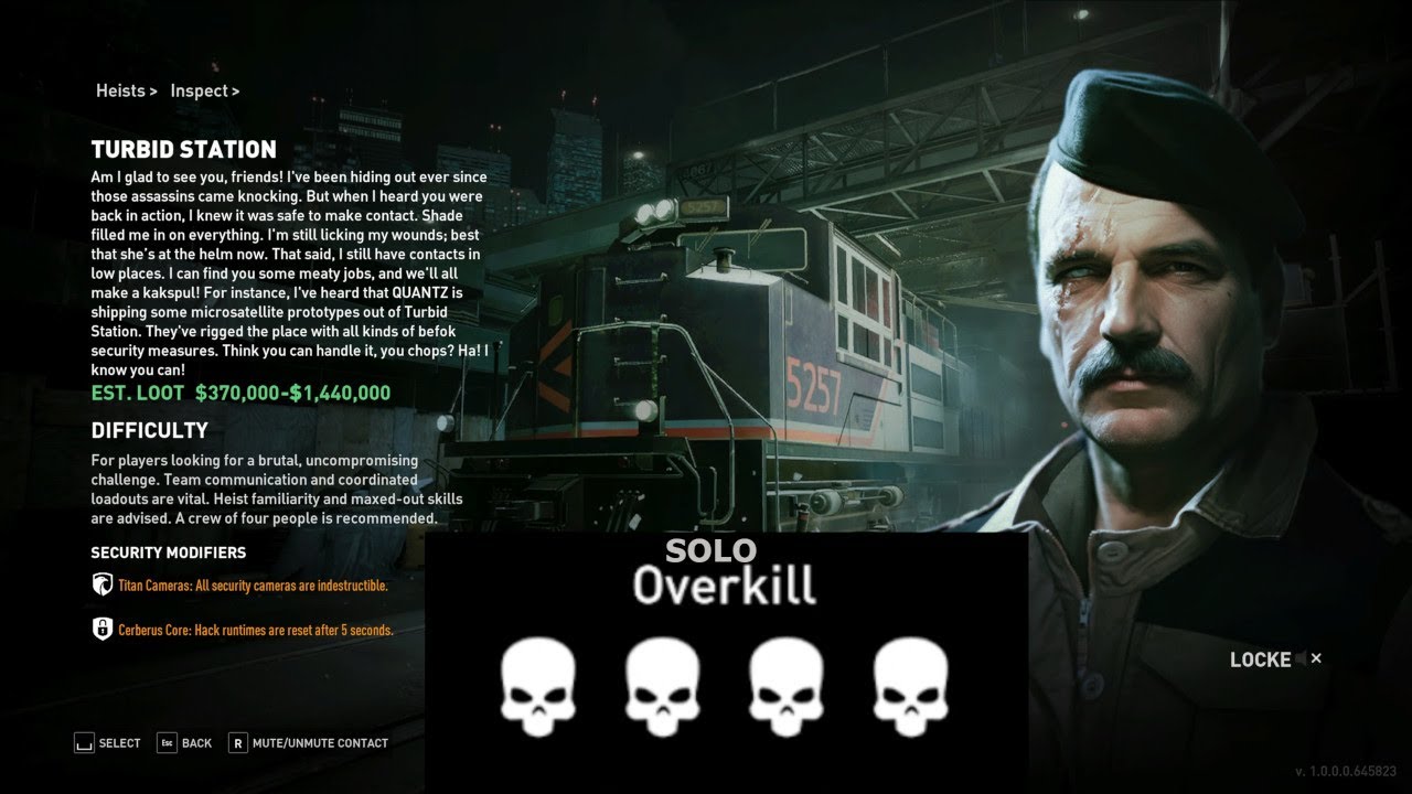 Turbid Station Overkill Solo Stealth (Payday 3) - YouTube