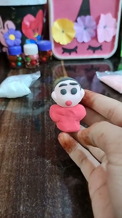 How to make a shin - chan using air dry clay #shortvideo #youtubeshorts ...