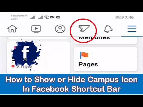 How to Show or Hide Campus Icon In Facebook Shortcut Bar - YouTube