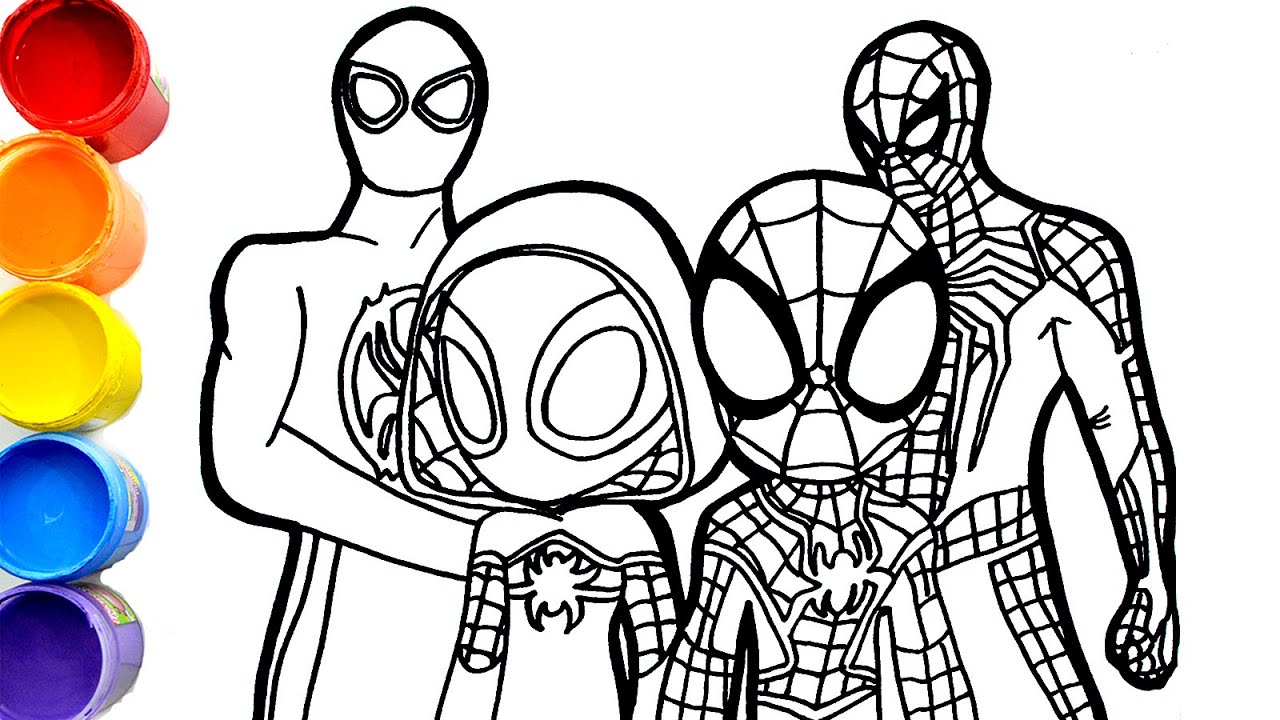 🔴drawing marvel's spidey and his amazing friends (web-spinners version ...