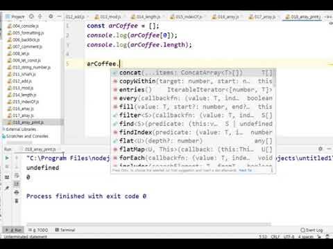 노드JS 018 array print - YouTube