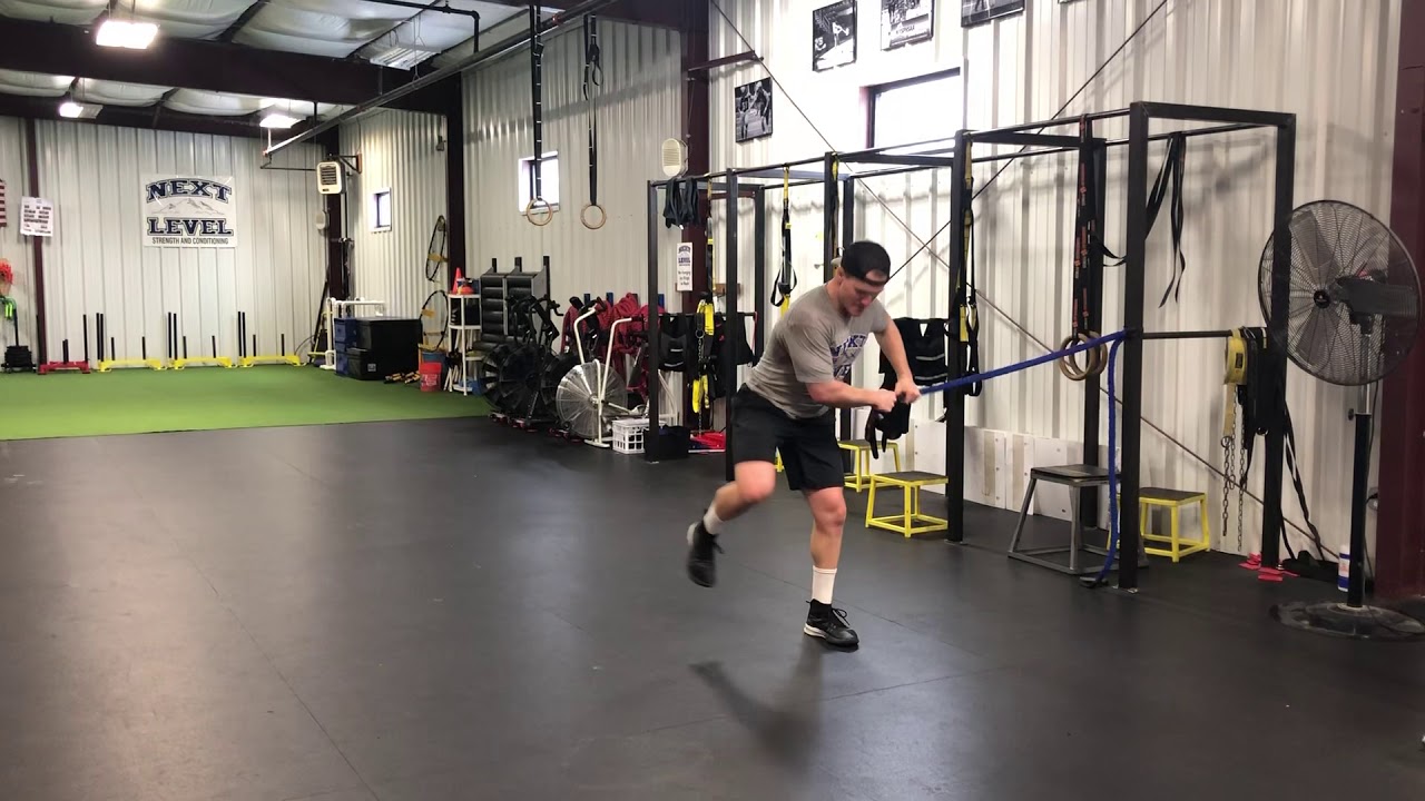 Band Resisted Lateral Leap Assisted Rebound and Stick - YouTube