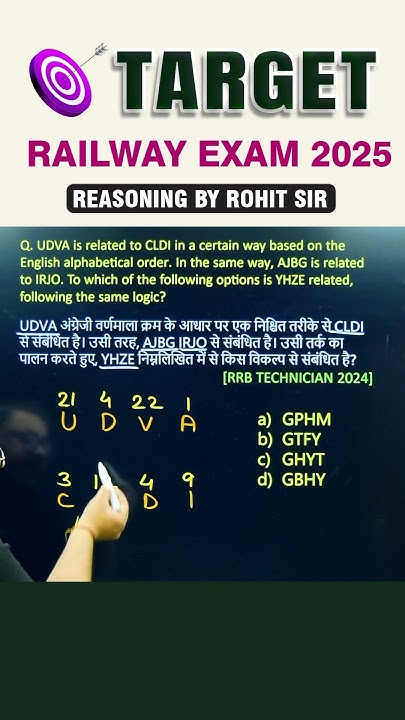 🔥CODING DECODING | REASONING BY ROHIT SIR | #shorts #ssc #rrbntpc #rrbgroupd #radianmensa - YouTube