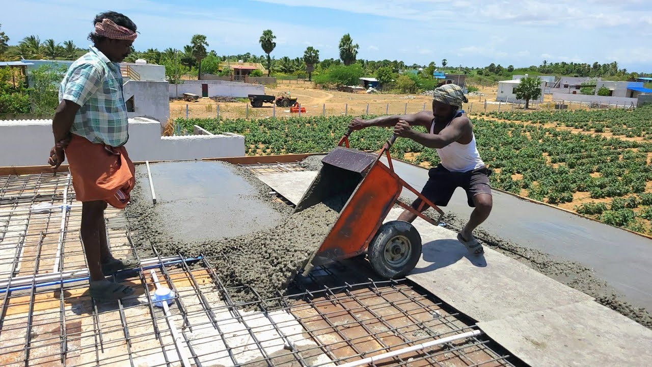 Rcc Roof Slab Concrete Making_Techniques Of Reinforcement Roof ...