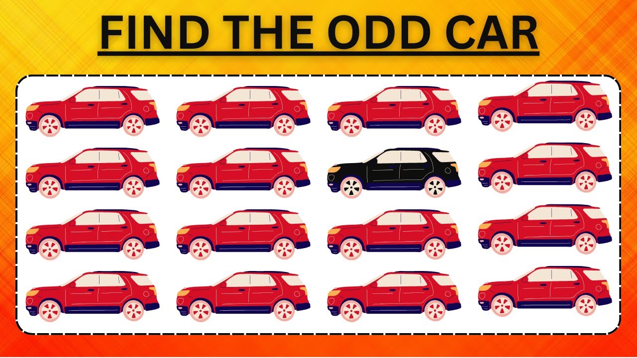 HOW GOOD ARE YOUR EYES? CAN YOU FIND THE ODD CAR UNDER 10 SECONDS - YouTube