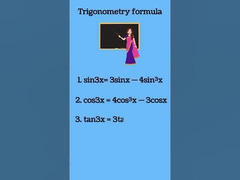 sin3x , cos3x , tan3x ka formula || trigonometry formula || #trigonometry #shortsvideo #maths ...