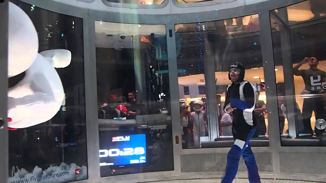 Snowman Attempting to Skydive at iFly Singapore - YouTube